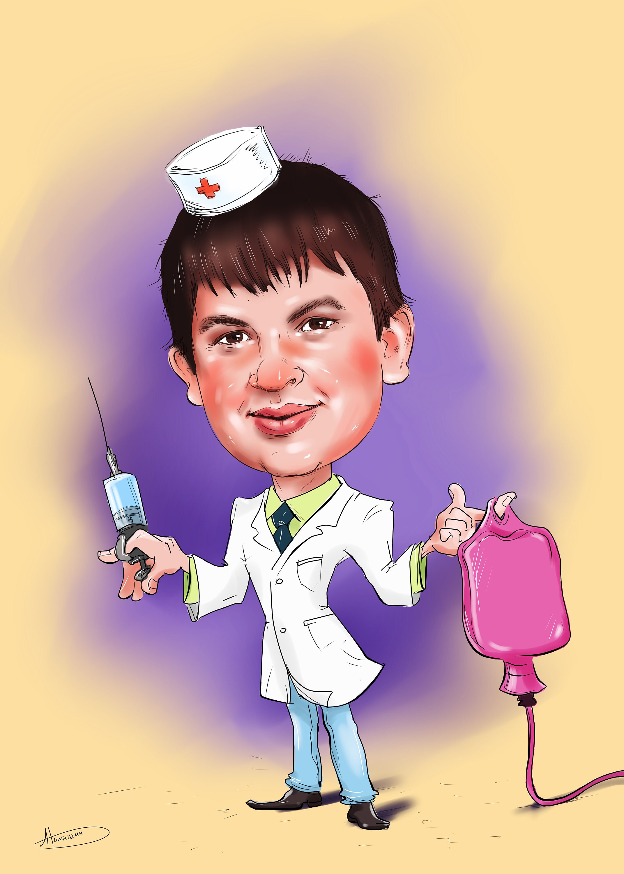 Custom Cartoon Portrait From Your Photo / Personalized Cartoon - Etsy ...