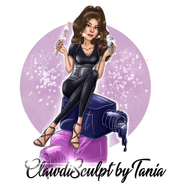 Nail Technician Logo Design - Custom Cartoon Portrait for Your Business ...