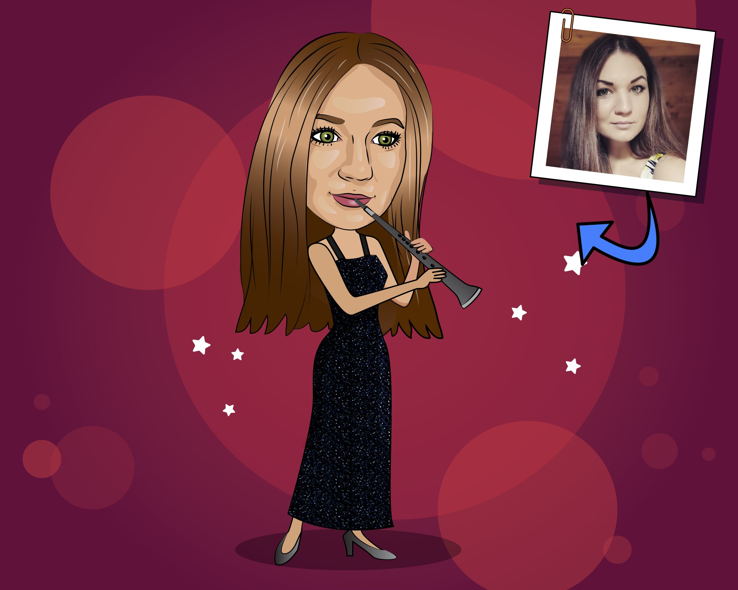 Cartoon Clarinet Player