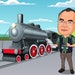 Train Spotter Gift Custom Caricature Portrait From Your - Etsy