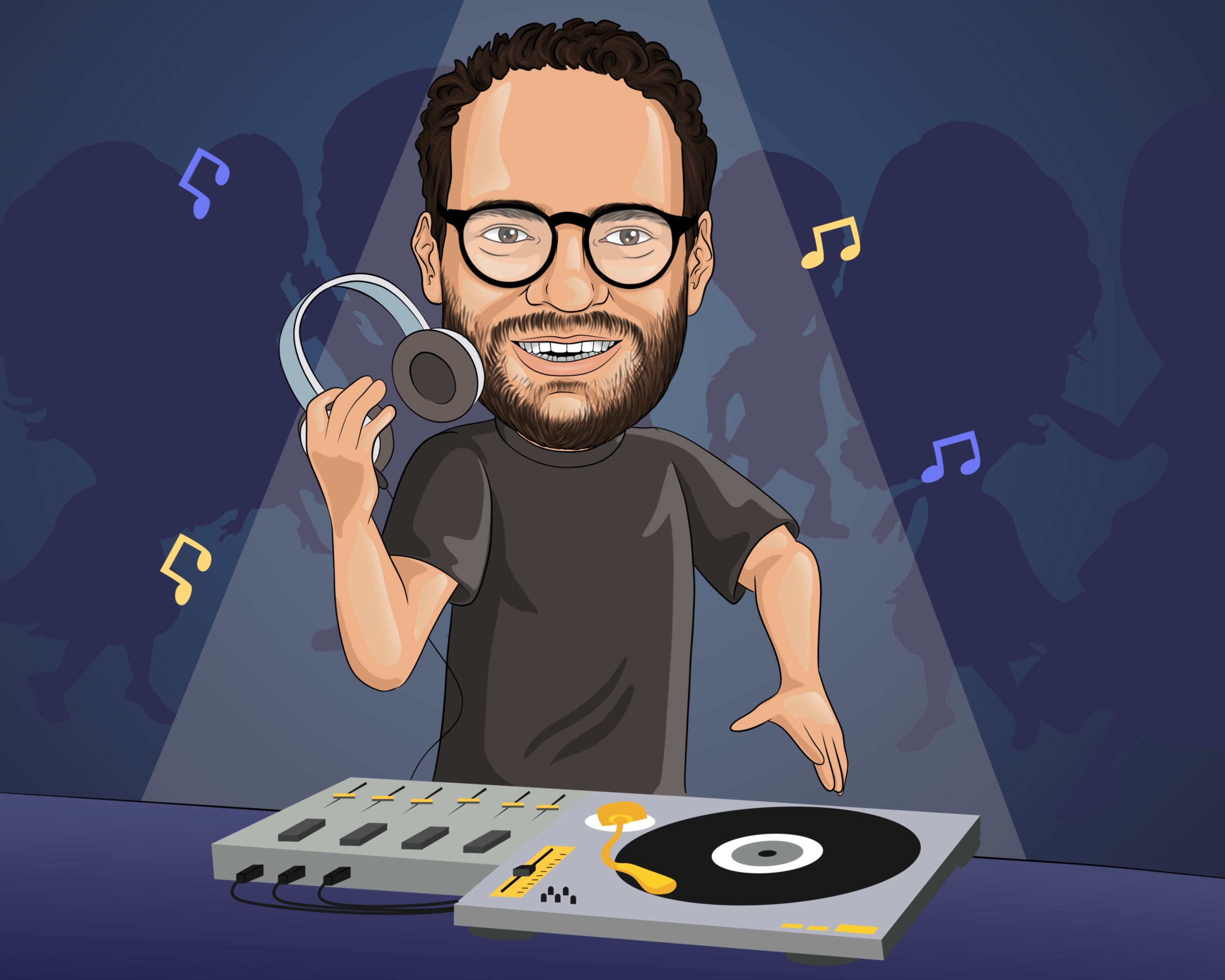 Wall Hangings Turn Yourself Into DJ Personalized Gifts For Family ...