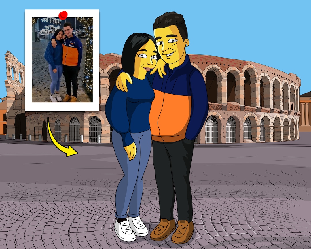 Custom Verona Cartoon Portrait From Photo (digital File) - Etsy