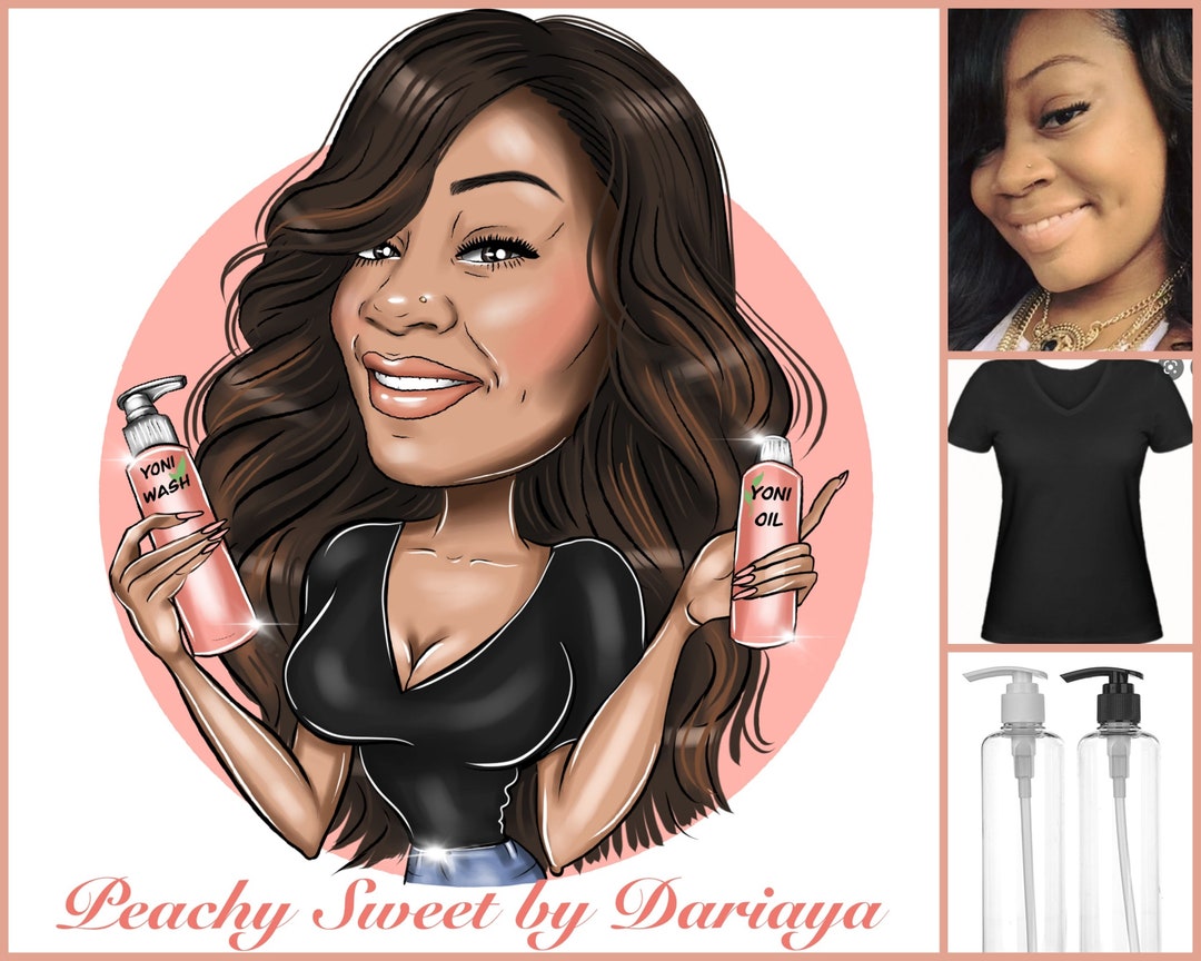 Organic Shop Logo - Custom Cartoon Portrait for Your Business Logo ...