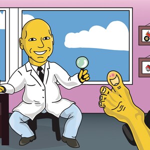 Dermatologist Gift Custom Portrait as Cartoon Character / Skin Doctor ...