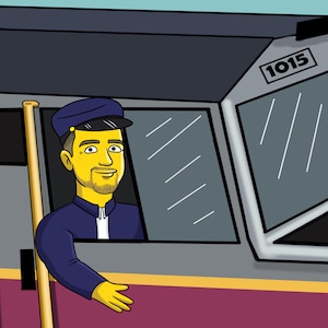 Train Operator Gift - Custom Portrait as Cartoon Character / Train ...