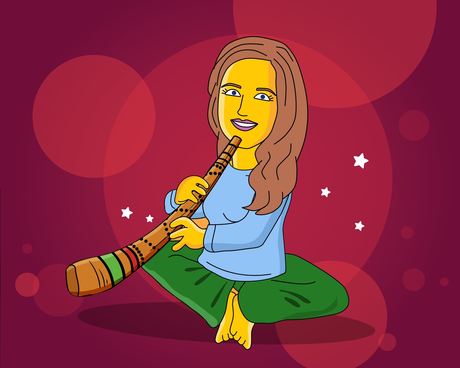 Didgeridoo Player Gift - Portrait as Cartoon Character / Didjeridoo - Etsy