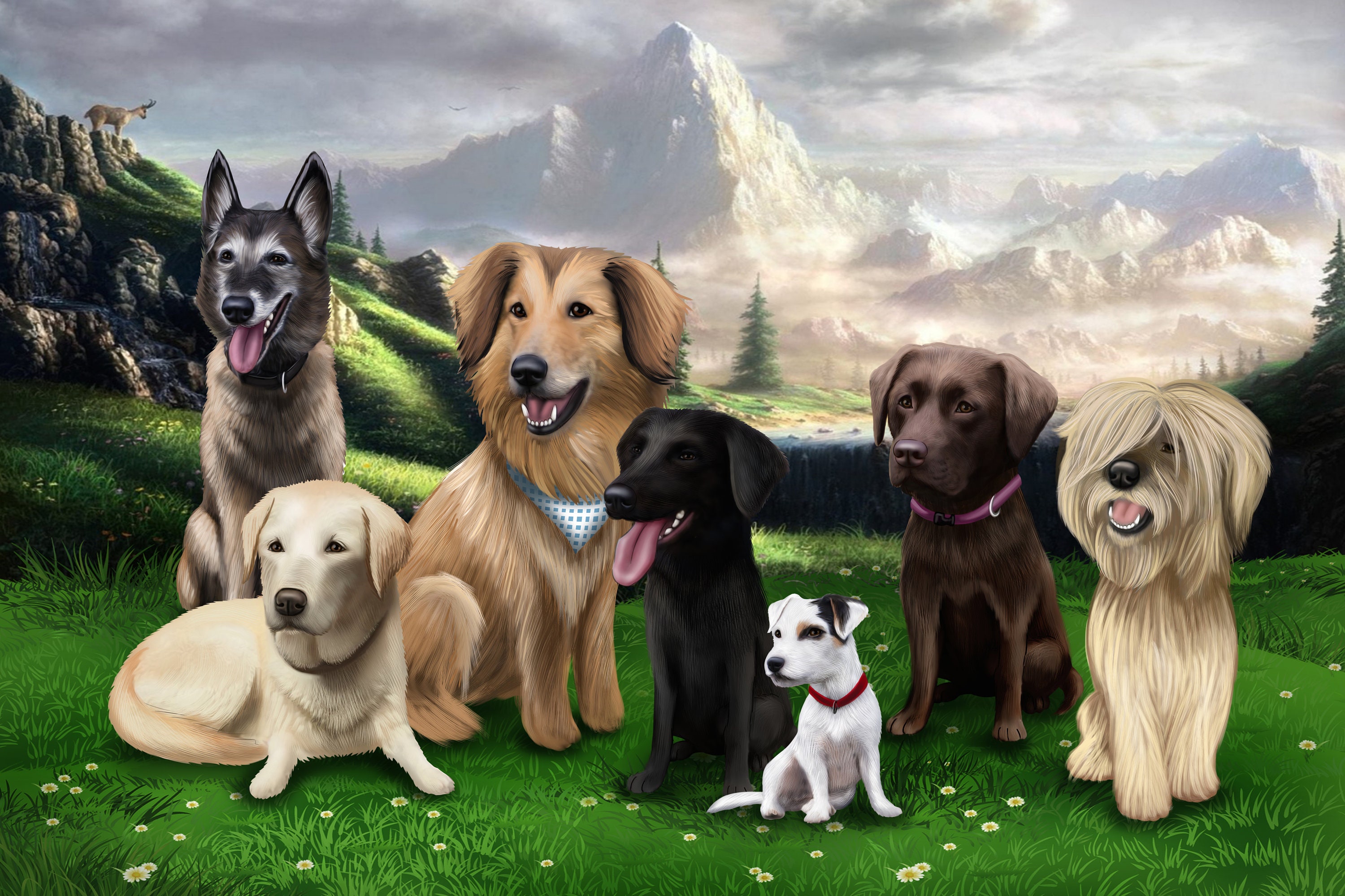 Haustier Cartoon Portrait / Haustier Karikatur / | Etsy