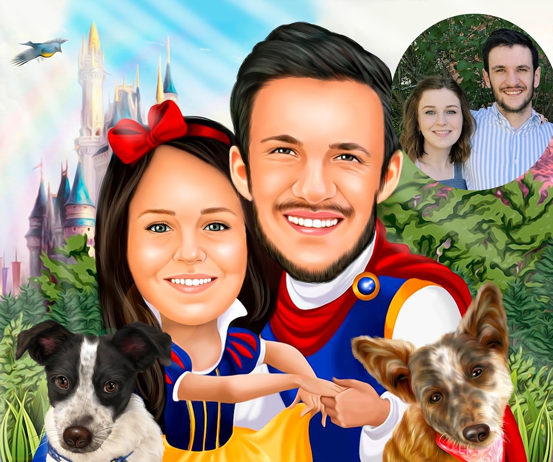 Snow White and Prince Portrait in Fairytale Style / Snow White and ...