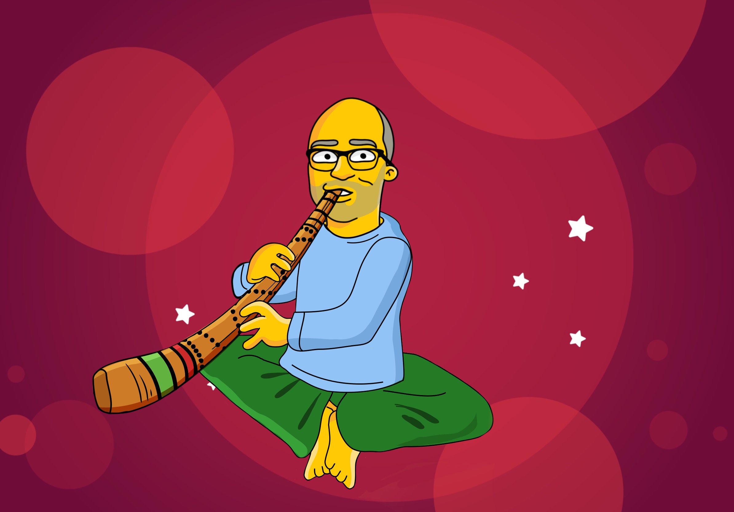 Didgeridoo Player Gift - Portrait as Cartoon Character / Didjeridoo - Etsy