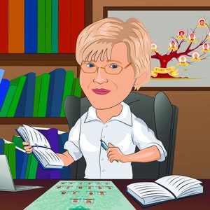 Genealogist Gift - Custom Caricature From Photo, Genealogy Research - Etsy