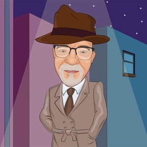 FBI Agent Gift - Custom Caricature From Photo, Secret Agent, Federal ...