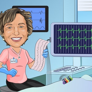 EEG Tech Gift - Custom Caricature From Photo, EEG Technologist - Etsy ...