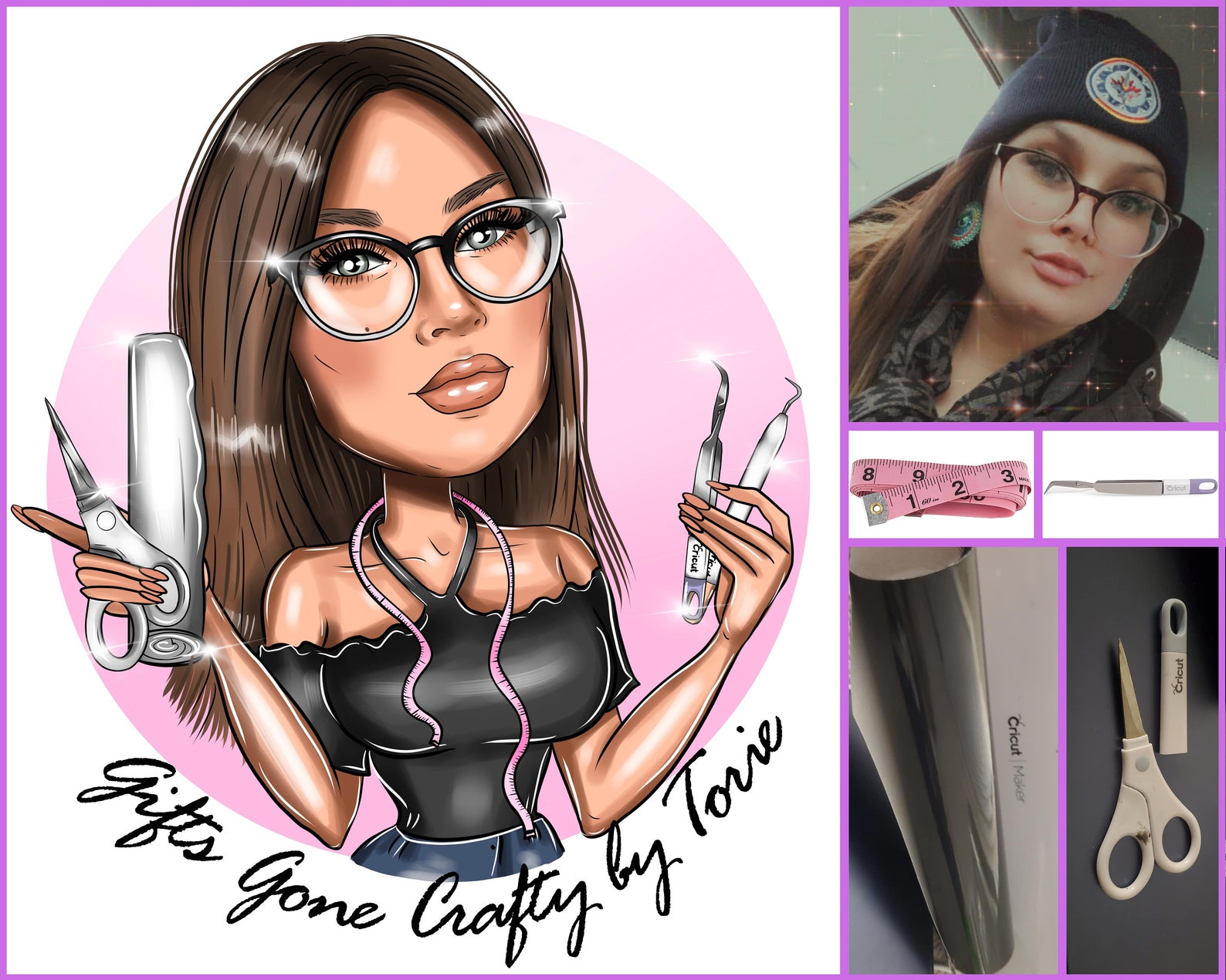 Crafter Logo Design Custom Cartoon Portrait for Your | Etsy