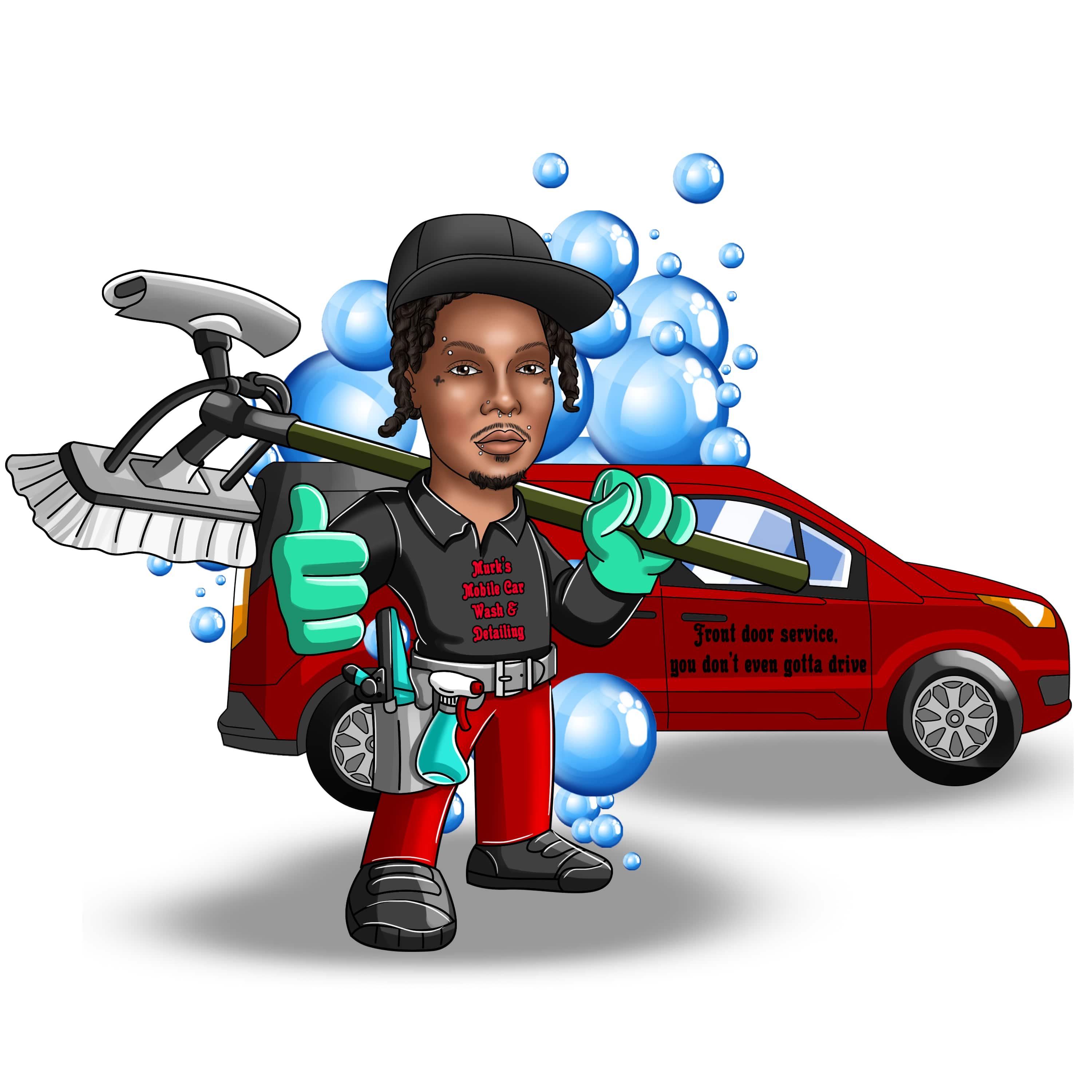 Custom Car Wash Cartoon Logo: Auto Detailing Business Design - Etsy