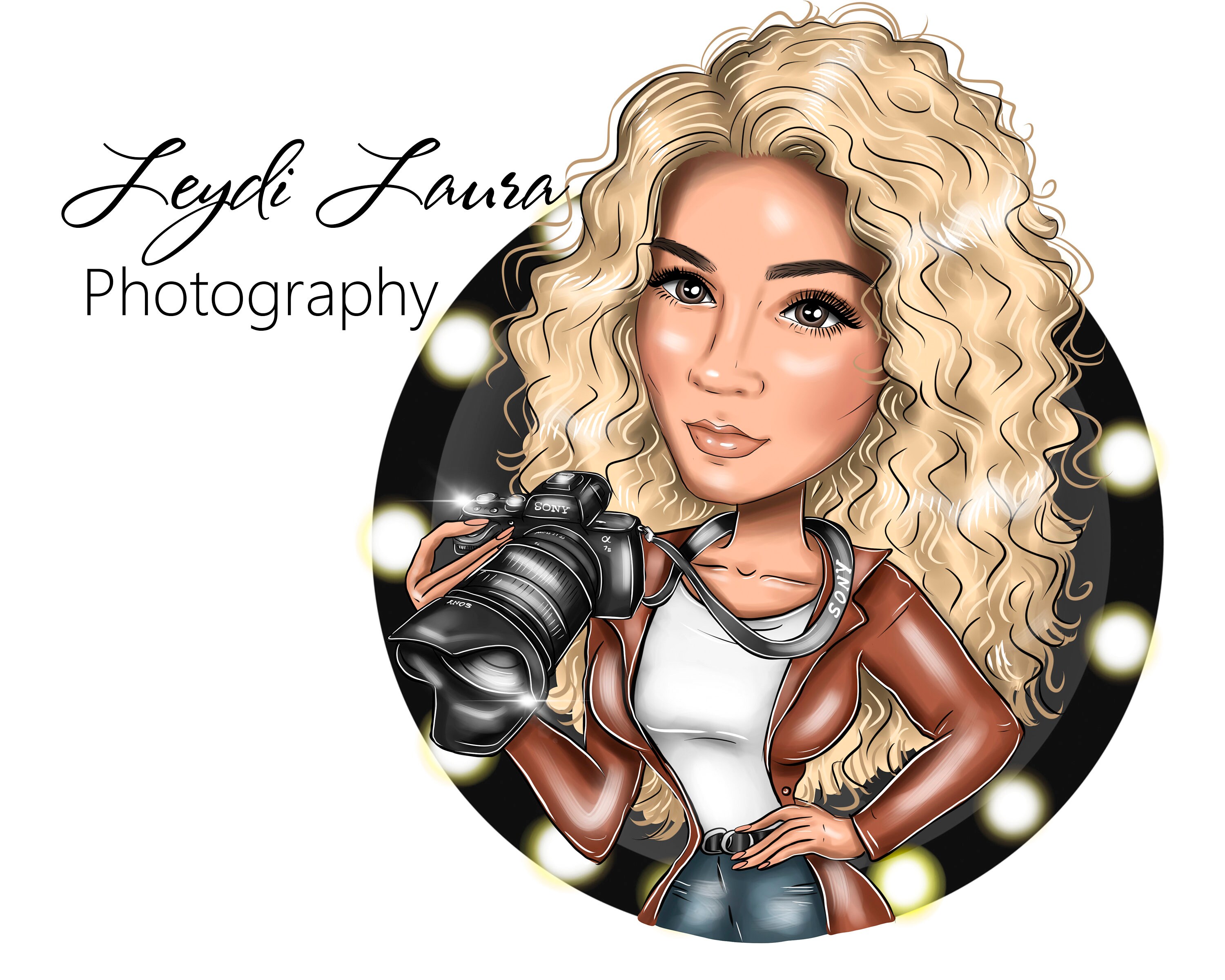 Photographer Logo design custom portrait for your business | Etsy