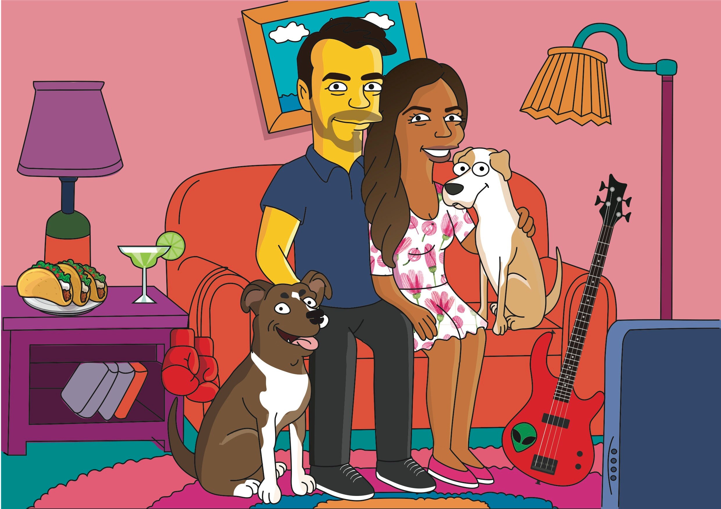 Family Art Bespoke / FAMILY as Cartoon Characters / Family - Etsy