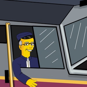 Train Operator Gift Custom Portrait as Cartoon Character / - Etsy