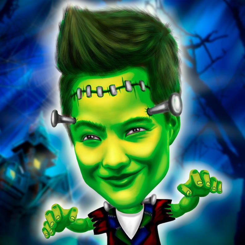 Custom Cartoon Character Portrait From Photo / Cartoon Style / - Etsy