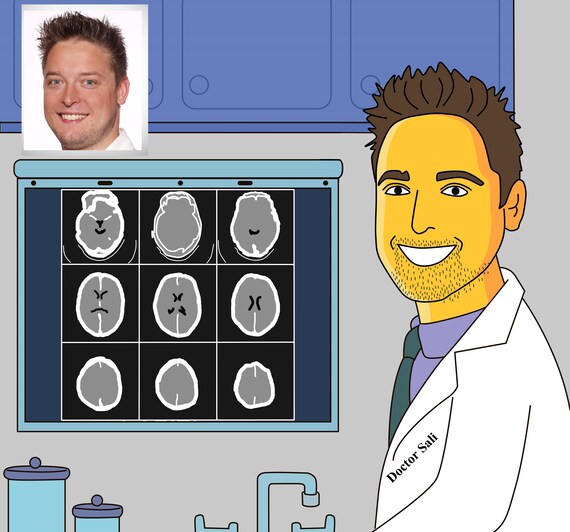 Radiology Technologist Gift Custom Cartoon Portrait / - Etsy