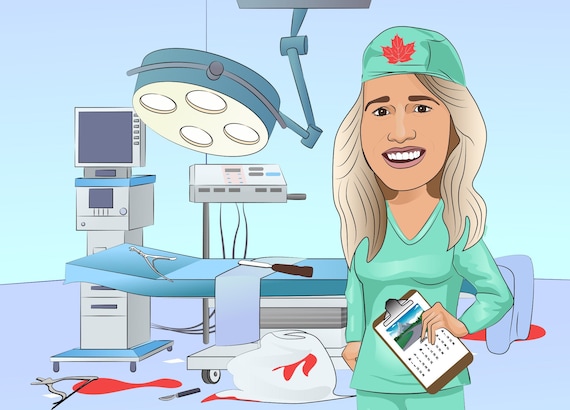 Trauma Nurse Gift Custom Caricature From Photo Er Nurse - Etsy