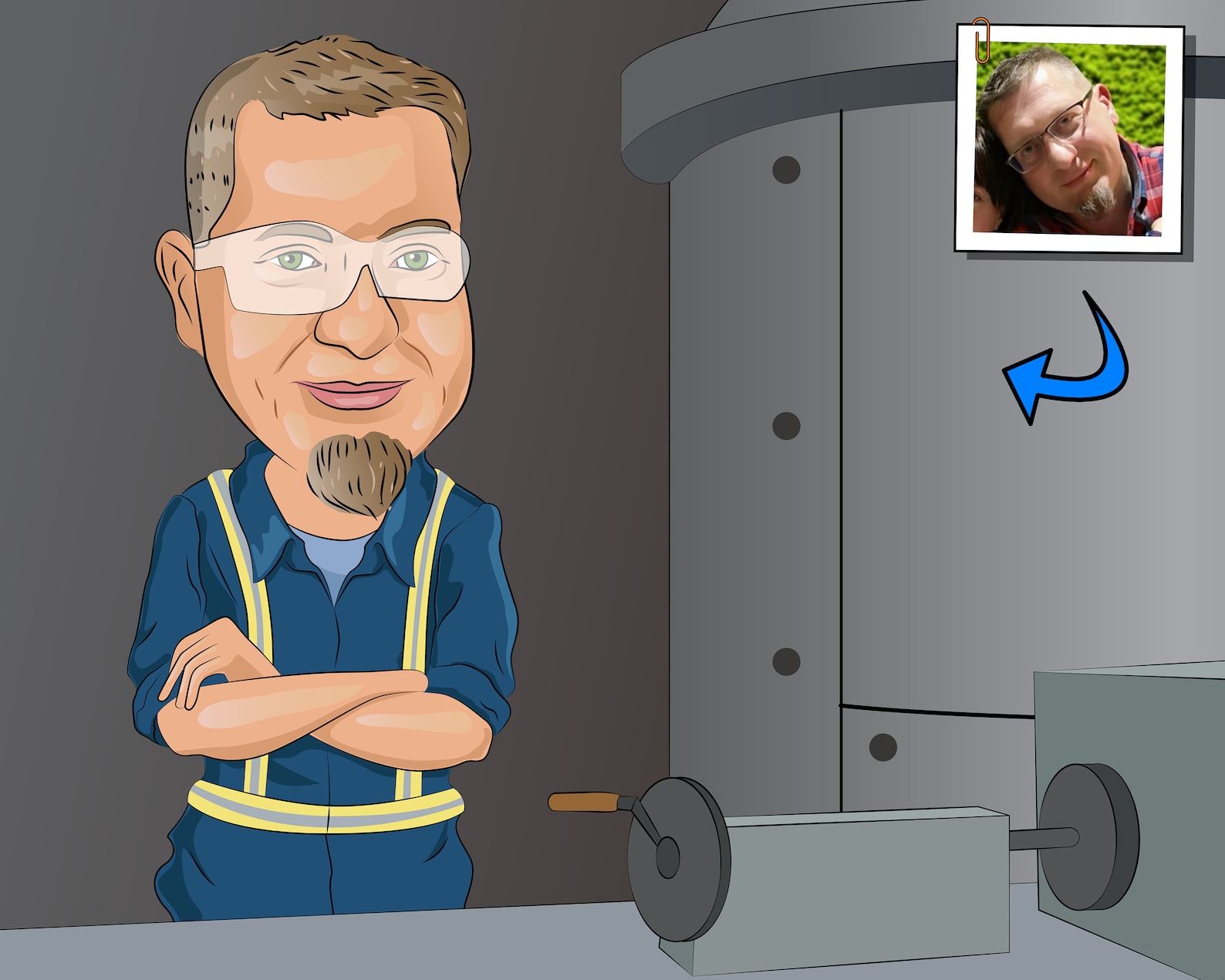 Millwright Gift Custom Caricature Portrait From Your Photo - Etsy