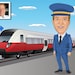 Train Operator Gift Custom Caricature From Photo Train - Etsy