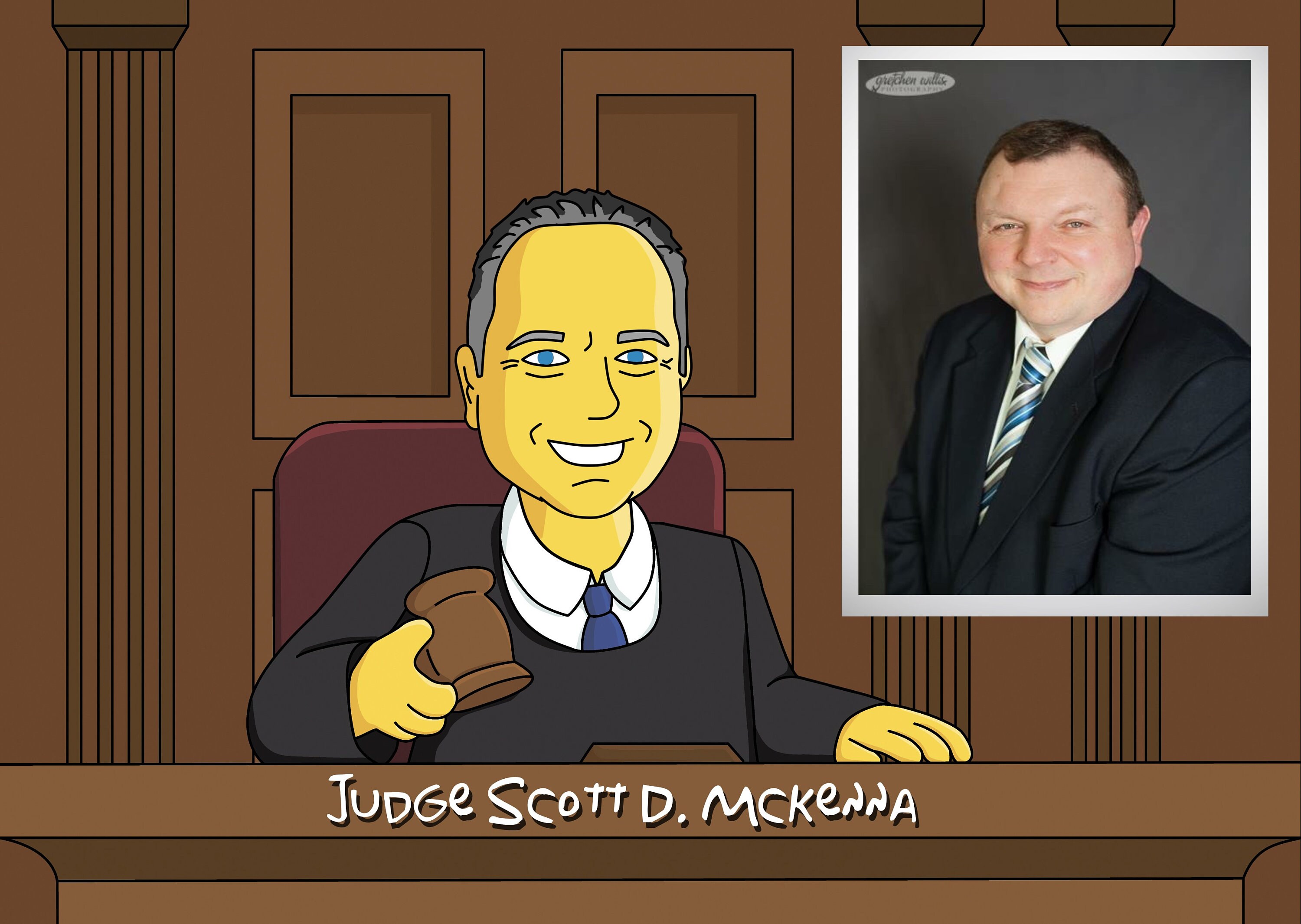 Judge Gift Custom Portrait as Yellow Cartoon Character / - Etsy