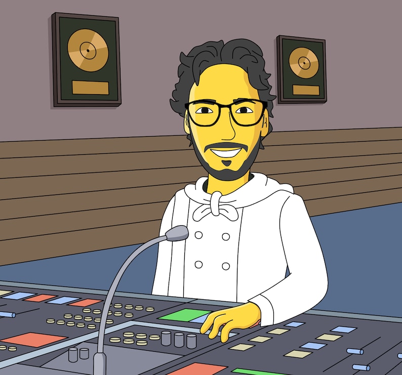 Sound Engineer Gift Custom Portrait From Your Photo / Audio - Etsy