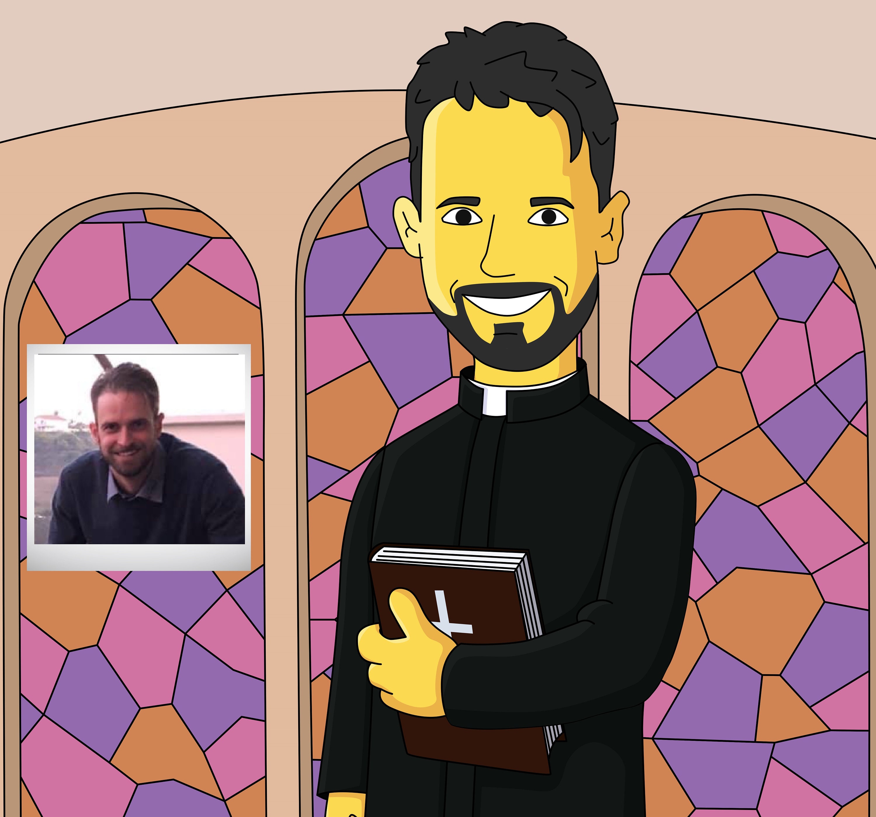 Chaplain Gift Custom Portrait as Cartoon Character From - Etsy
