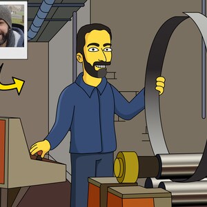 Sheet Metal Worker Gift - Custom Portrait From Photo as Yellow ...