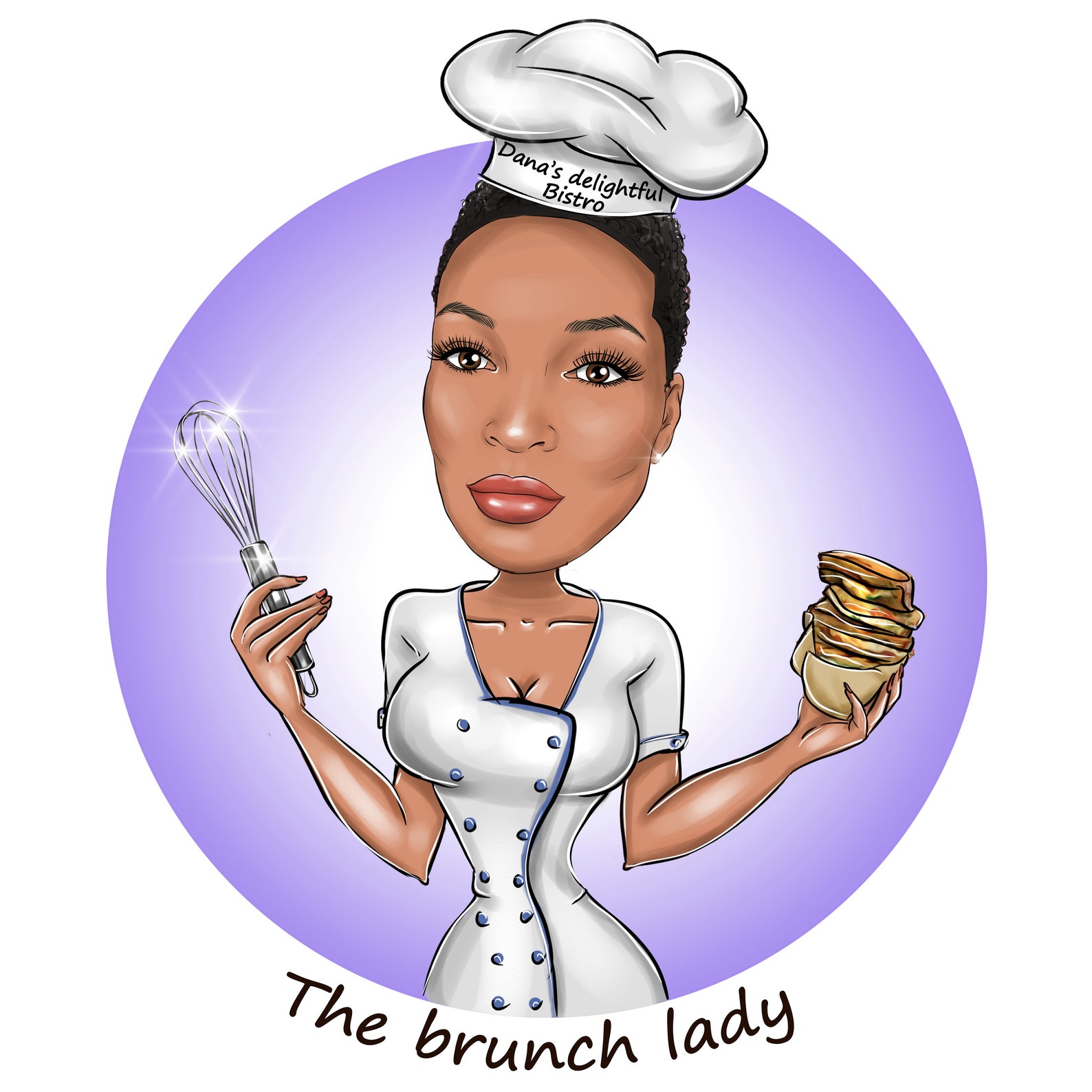 Lunch Lady Logo Custom Portrait for Your Business Logo / - Etsy