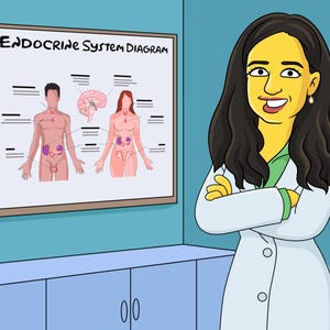 Endocrinologist Gift - Custom Cartoon Portrait / Endocrinology Gift - Etsy