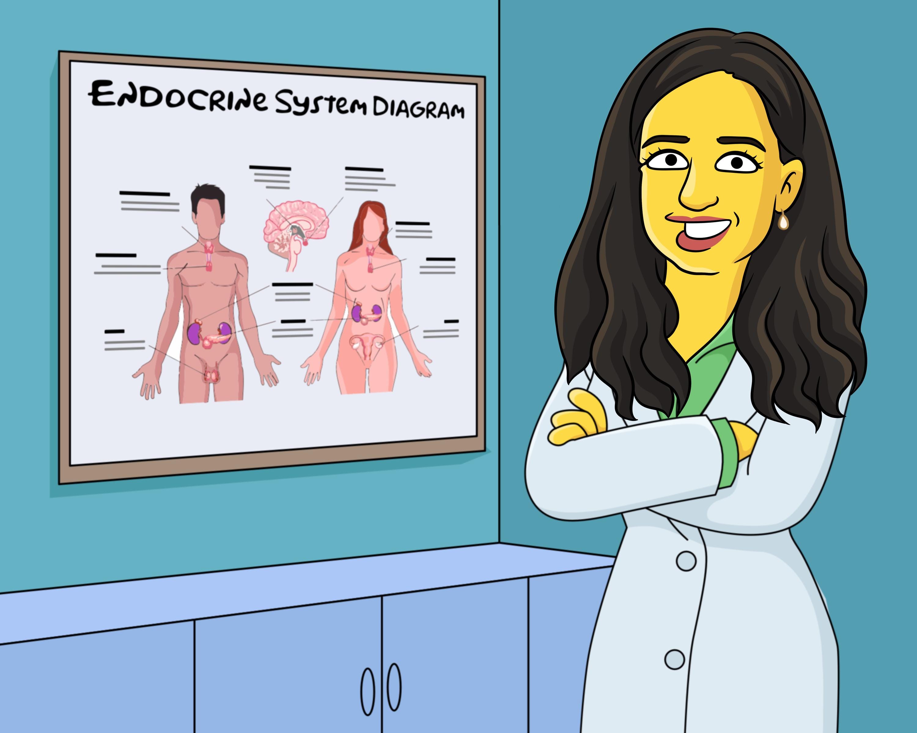 Endocrinologist Gift - Custom Cartoon Portrait / Endocrinology Gift - Etsy