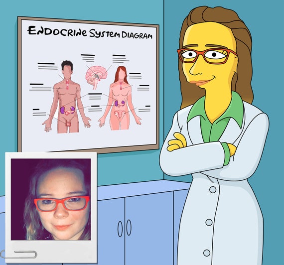 Endocrinologist Gift Custom Cartoon Portrait / Endocrinology | Etsy