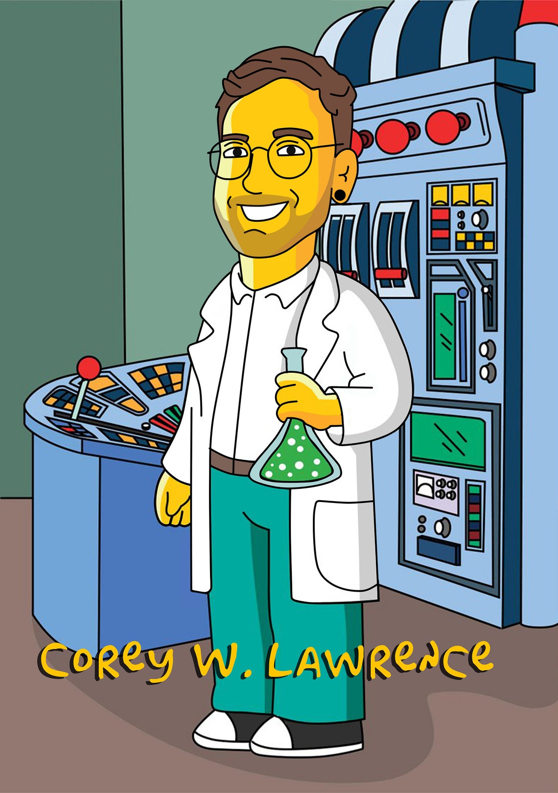 Chemical Engineer Gift Custom Portrait From Photo as Yellow | Etsy