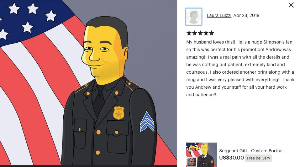 Airman Gift Custom Cartoon Portrait From Photo Air Force - Etsy