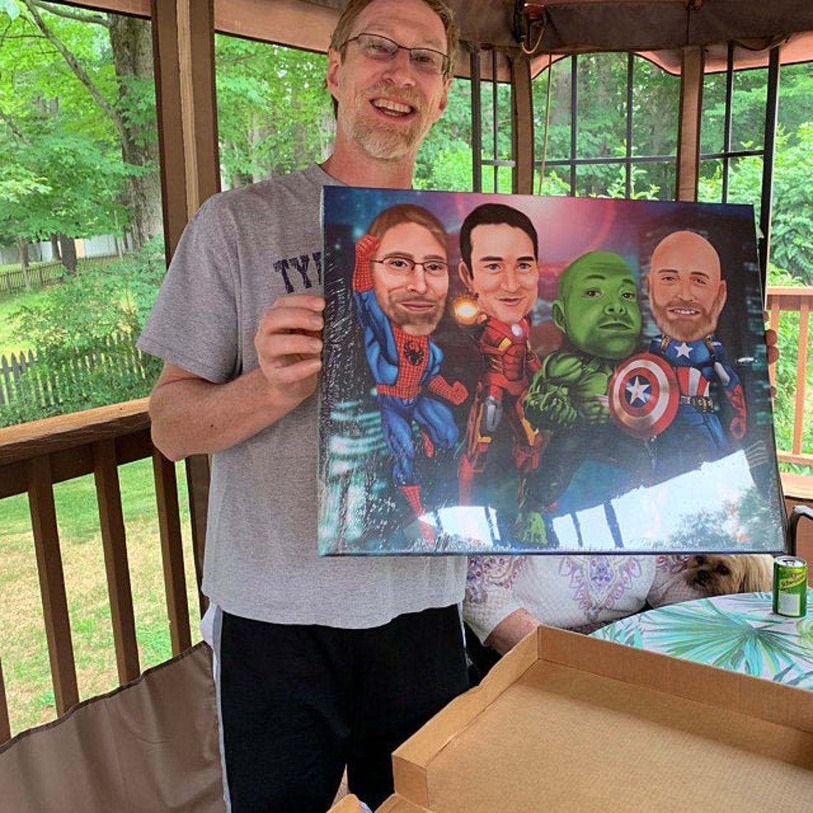 Group Superhero Portrait From Your Photos / Funny Coworkers Superheroes ...