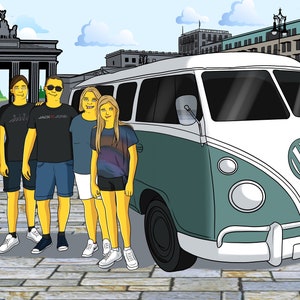 Kiel Gift - Custom Yellow Cartoon Portrait From Photo, Kiel Art - Etsy