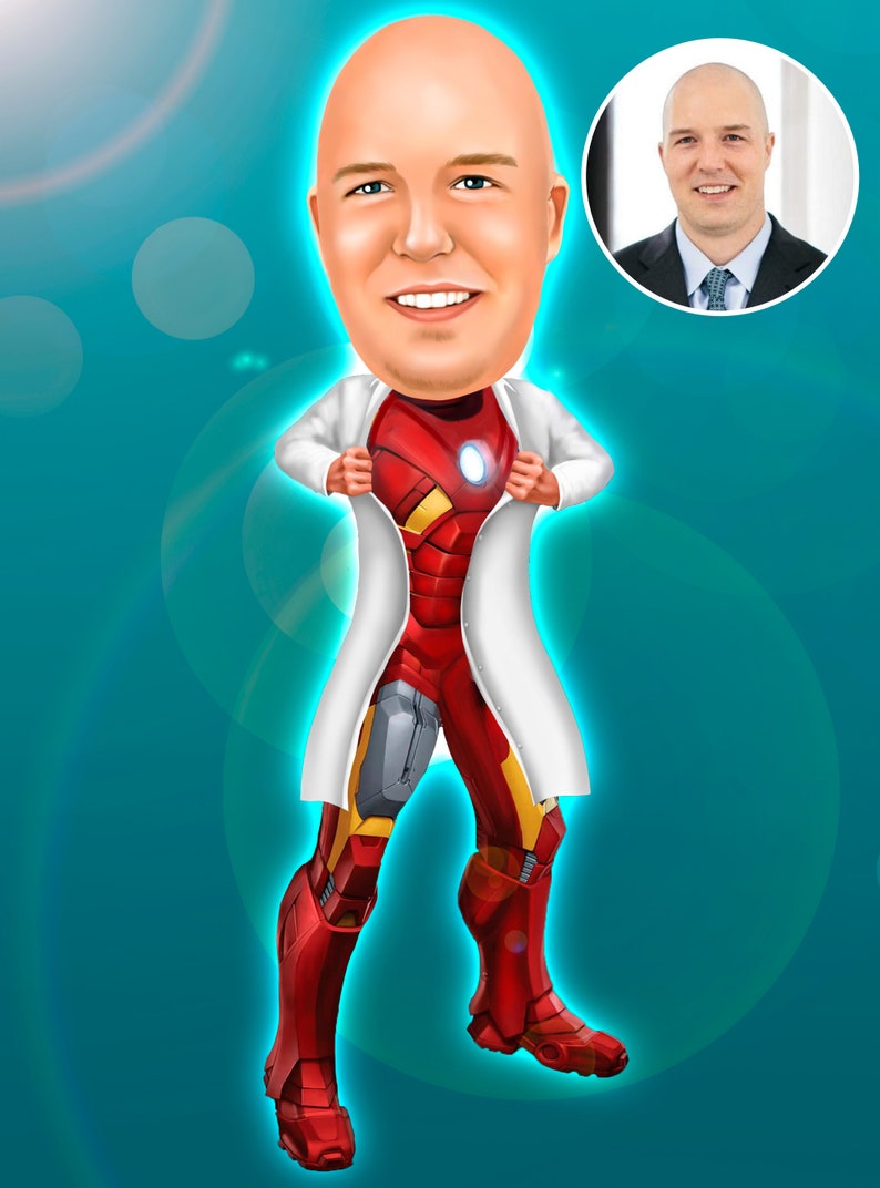 Doctor Superhero Superhero Portrait From Your Photo / Doctor | Etsy