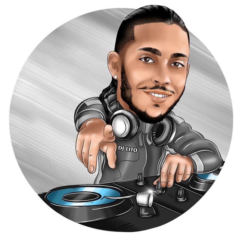 DJ Logo Custom Portrait for Your Business Logo / Deejay Logo - Etsy