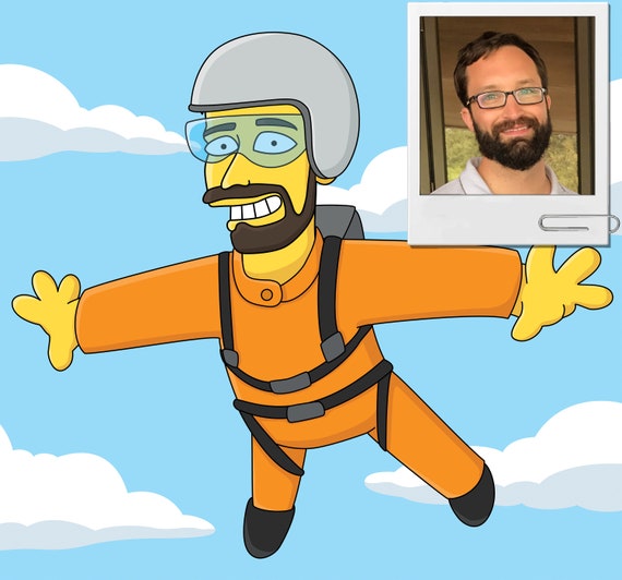Skydiving Animated Clipart Excited