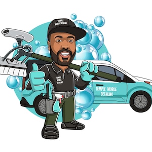 Custom Car Wash Cartoon Logo: Auto Detailing Business Design - Etsy