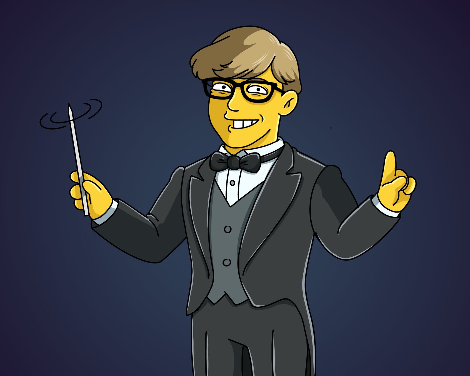 Conductor Gift - Custom Portrait From Photo as Yellow Cartoon Character ...