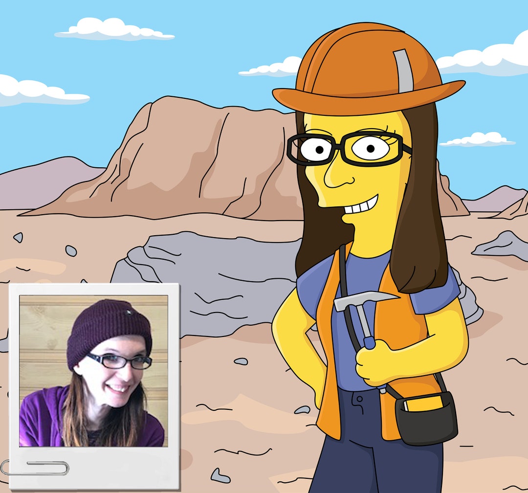 Geologist Gift Custom Portrait as Cartoon Character / Geology Gift ...