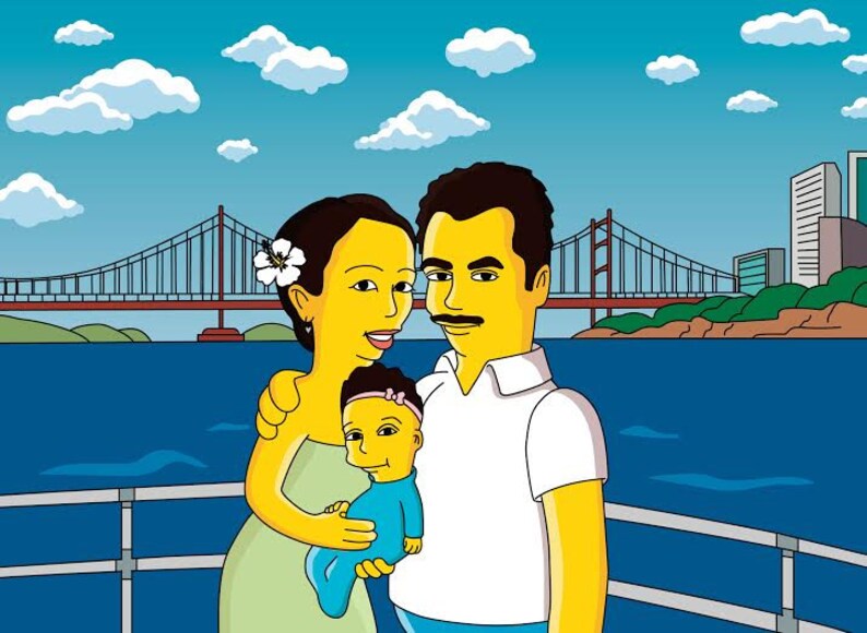 Commission Portrait / Yellow Avatar From Your Photo / Cartoon - Etsy