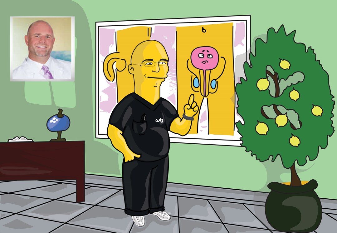 Urologist Gift Custom Portrait as Cartoon Character / Urology Gifts ...