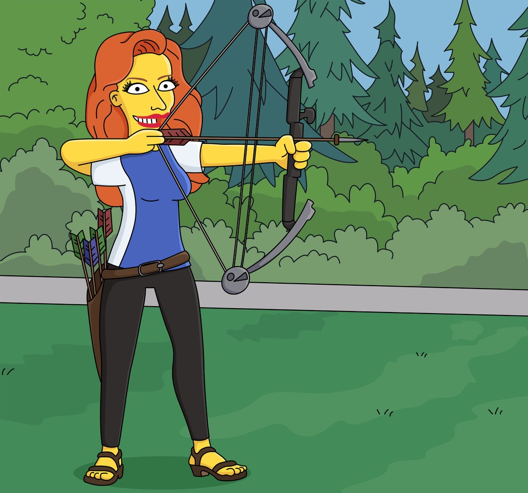 Archery Gifts Custom Cartoon Portrait From Photo / Bowman Gift ...