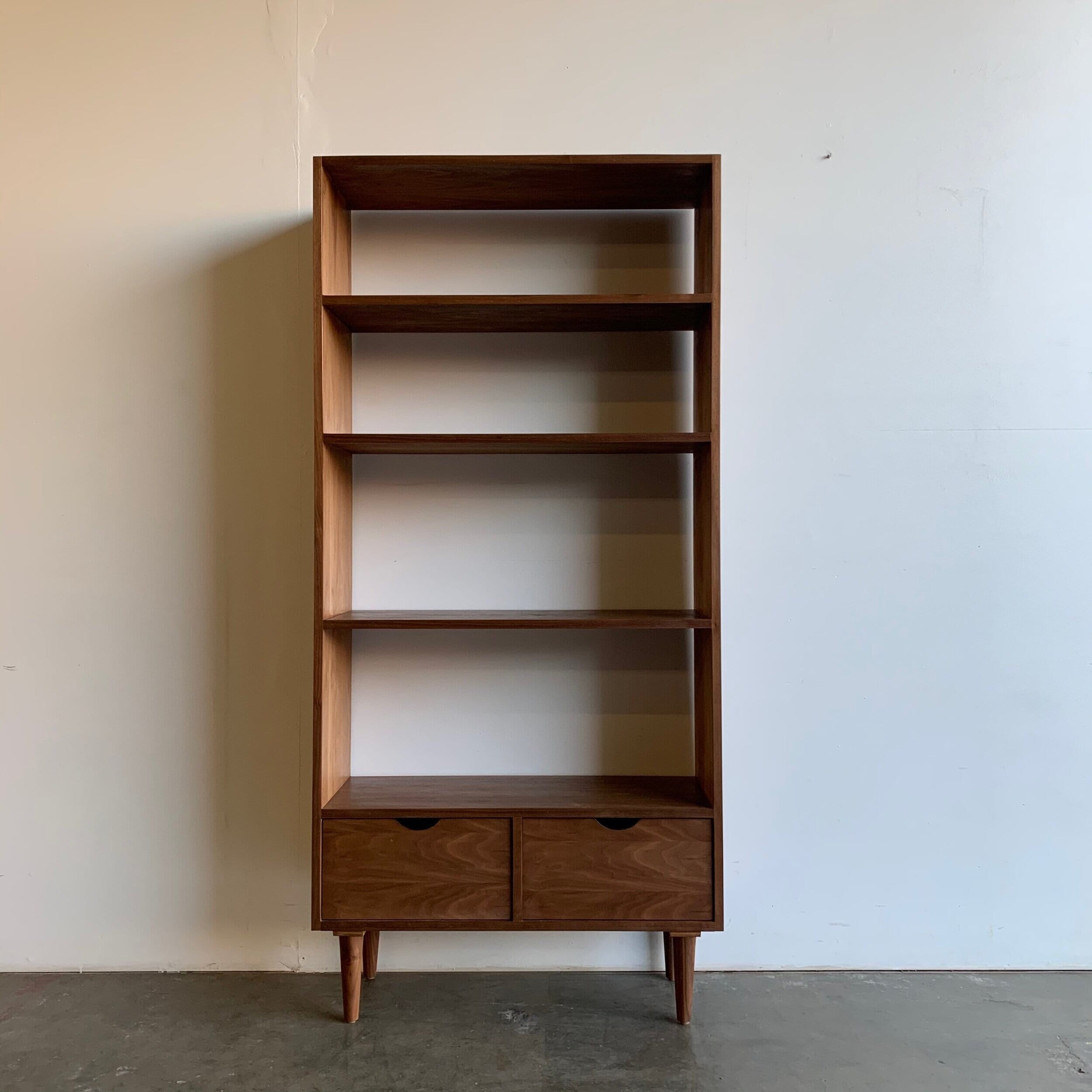 Made to Order Minimal Walnut Bookcase - Etsy