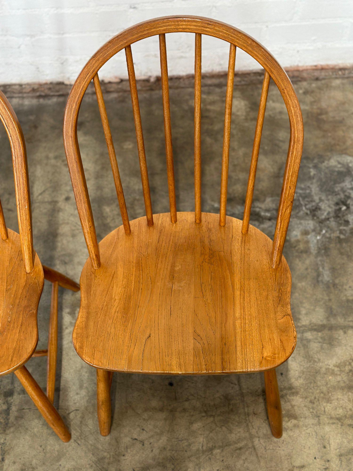 Danish Modern Spindle Chairs Set Four - Etsy