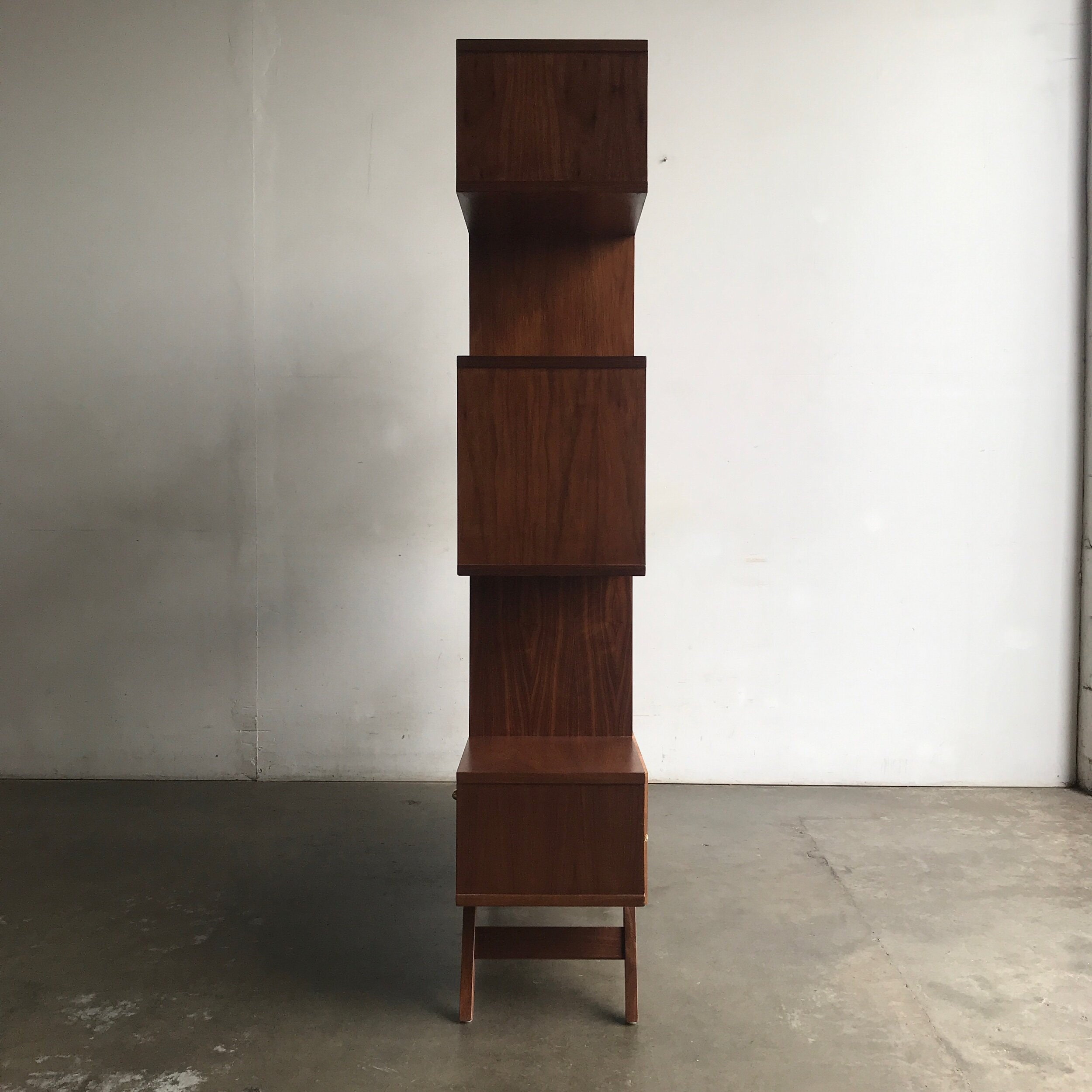 Made to Order Staggered Bookcase in Walnut Two Drawers - Etsy